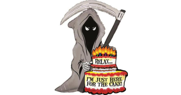 FOIL S/S HAPPY BIRTHDAY GRIM REAPER RELAX...